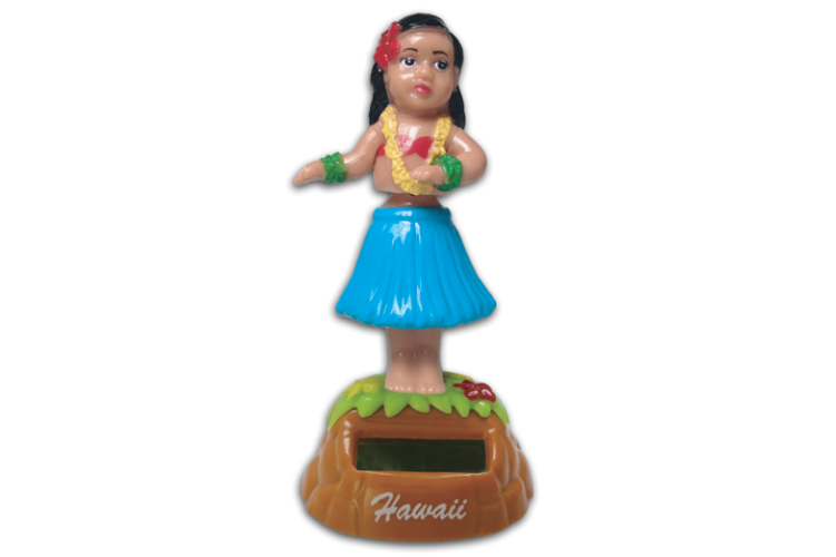 Hula Girl Posing Dashboard Doll - Captures Hawaiian Essence